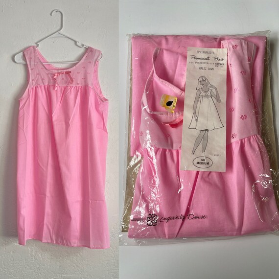 1960s Deadstock Pink Springmaid's "Waltz Gown" Babydo… - Gem