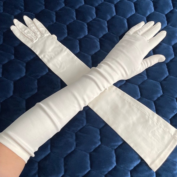 White Opera Gloves - Etsy