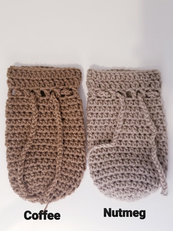 Brown drawstring bags | Etsy