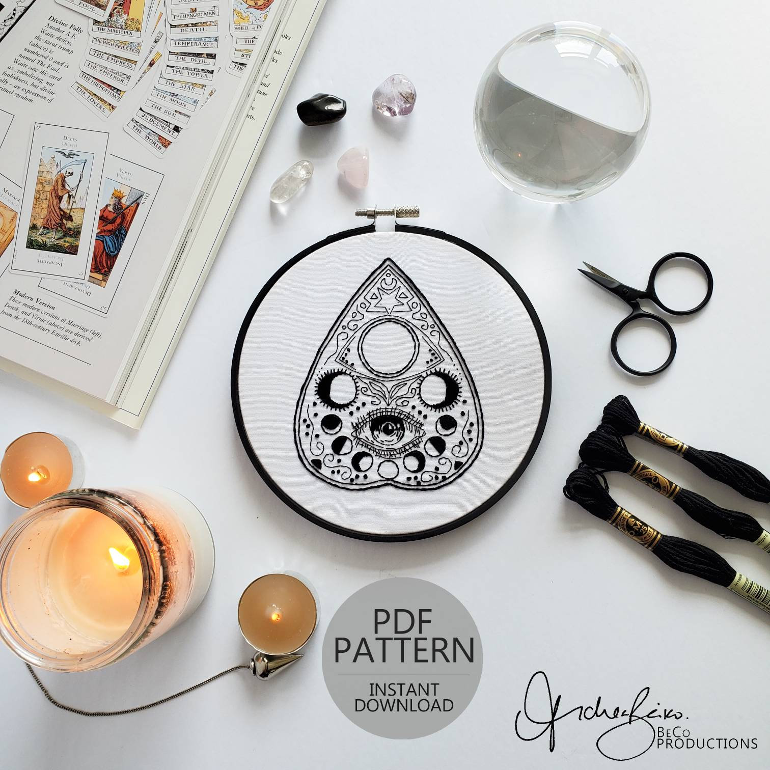 Planchette Embroidery Pattern and Guide DIY Digital Download - Etsy Canada