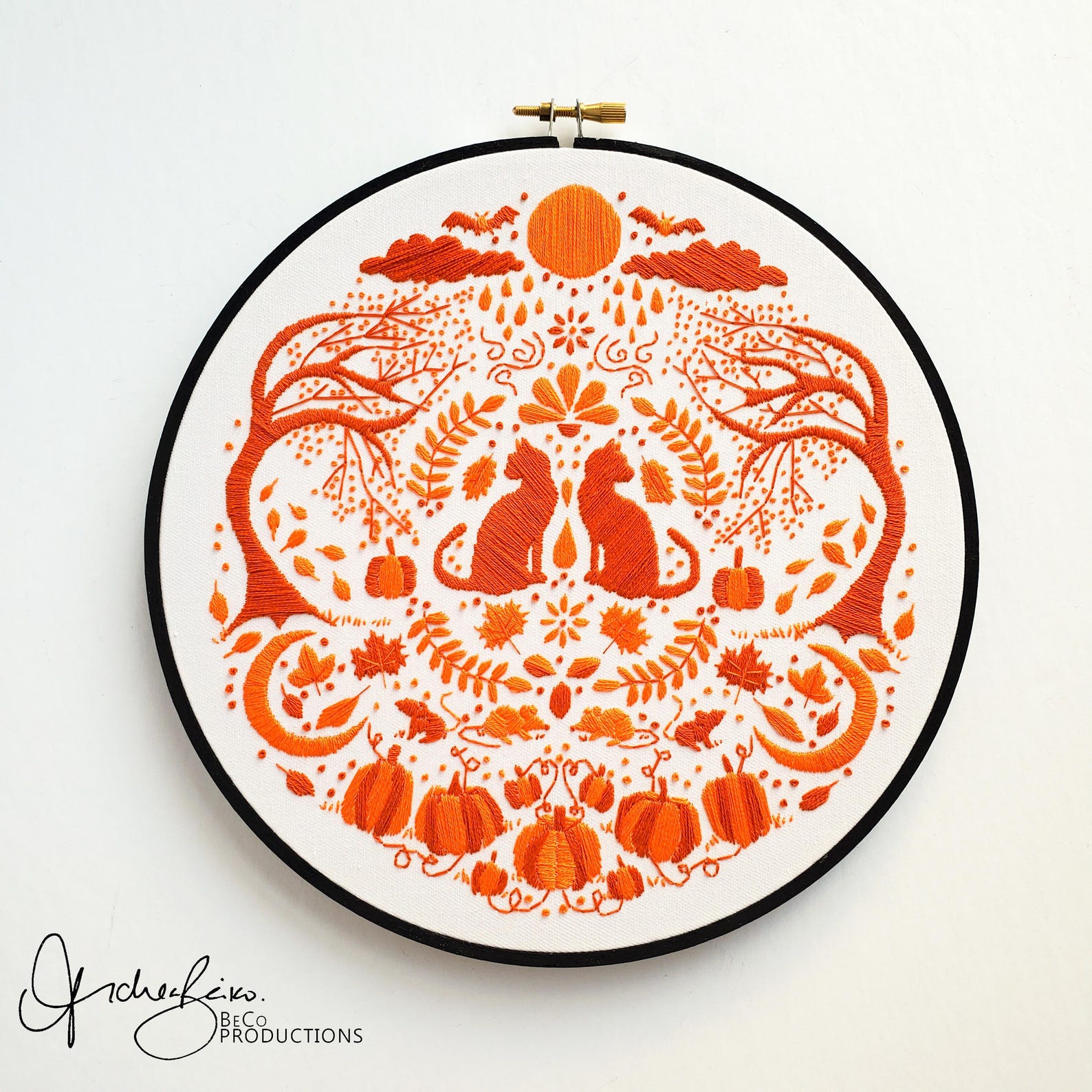 OCTOBER Monthly Monochromatic Folk Art Inspired Series - PDF Digital ...