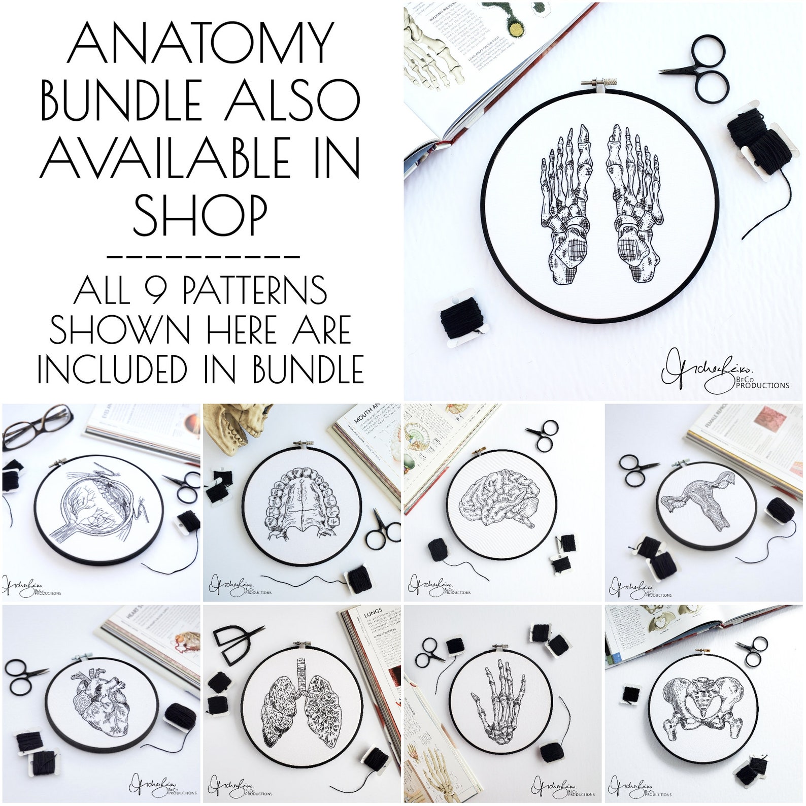 Pelvis Anatomy Embroidery Pattern DIY Digital Download PDF Pattern ...