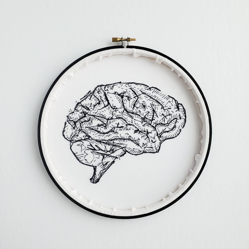 Brain Anatomy - PDF Digital Download Embroidery Pattern & Guide - Etsy