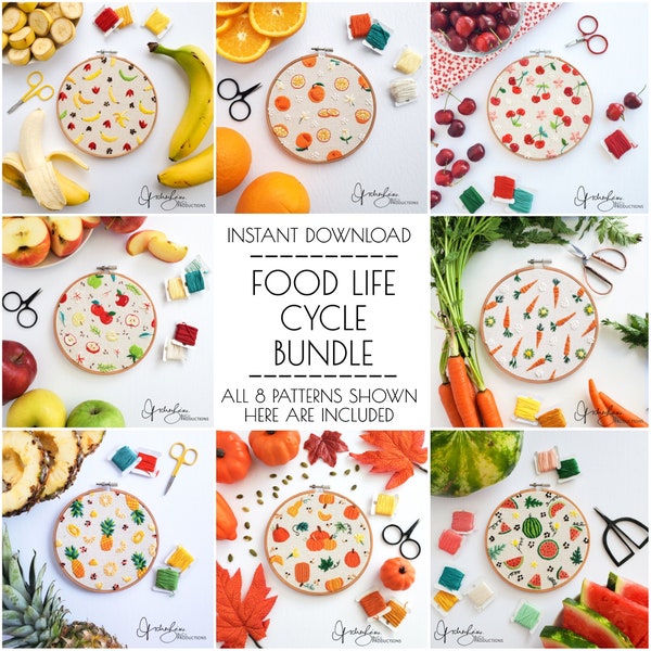 Food Embroidery - Etsy