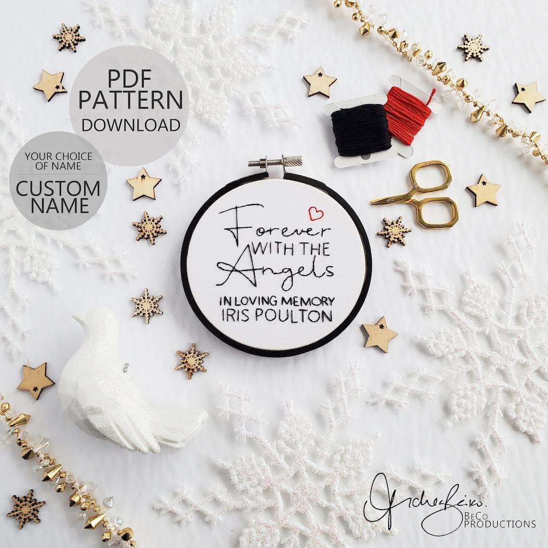 CUSTOM PATTERN - Forever With the Angels Custom Embroidery Christmas ...