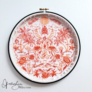 JULY Monthly Monochromatic Folk Art Inspired Series - PDF Digital ...