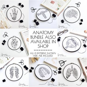 Heart Anatomy Embroidery Pattern - DIY Digital Download - PDF Pattern ...