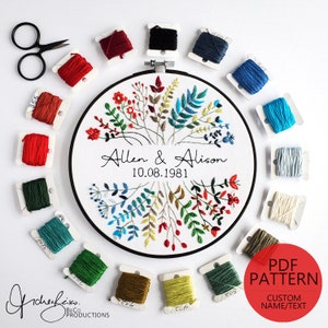 Custom Name/surname/ Custom Text DIY Embroidery Digital Download ...