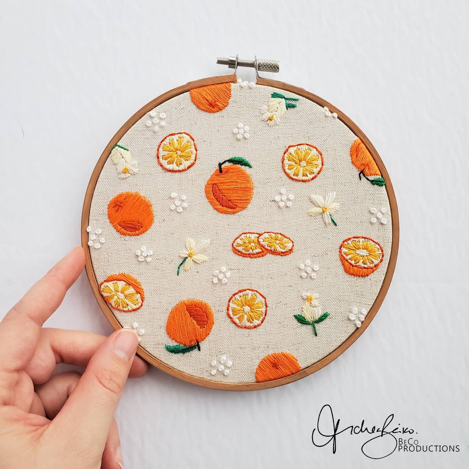 Orange Life Cycle Print Embroidery Pattern & Guide DIY - Etsy