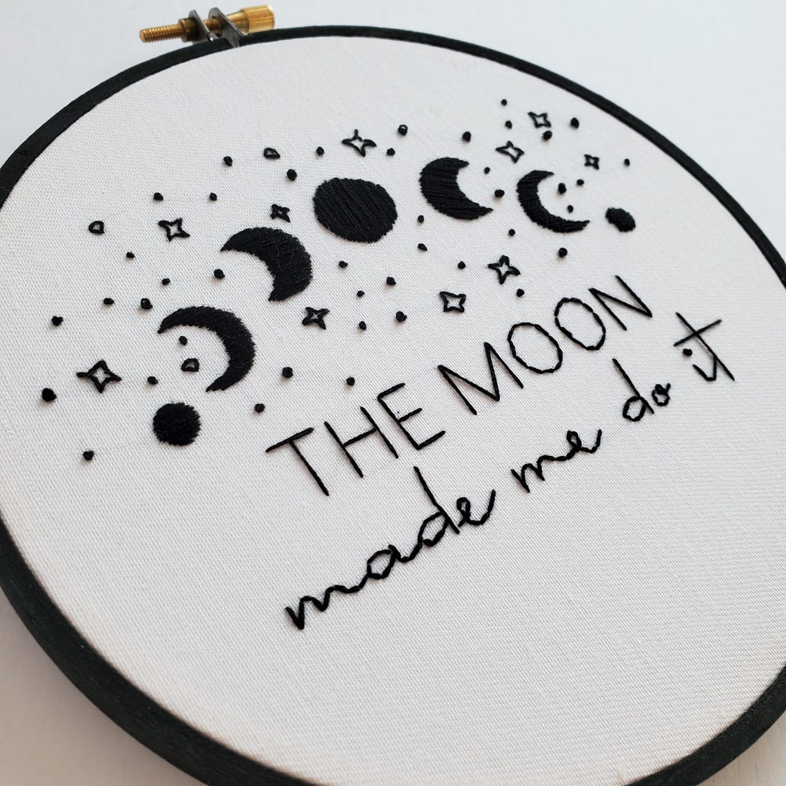The Moon Made Me Do It - Moon Phase Embroidery Pattern & Guide, DIY ...