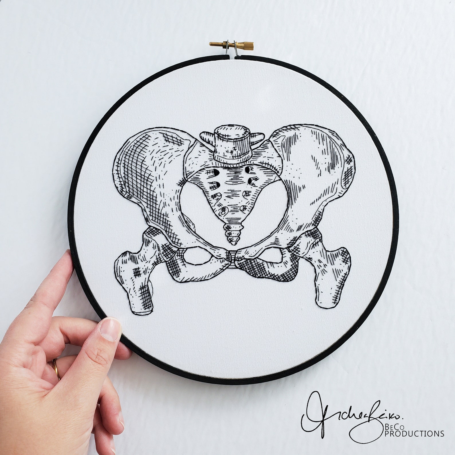 Pelvis Anatomy Embroidery Pattern - DIY Digital Download - PDF Pattern ...