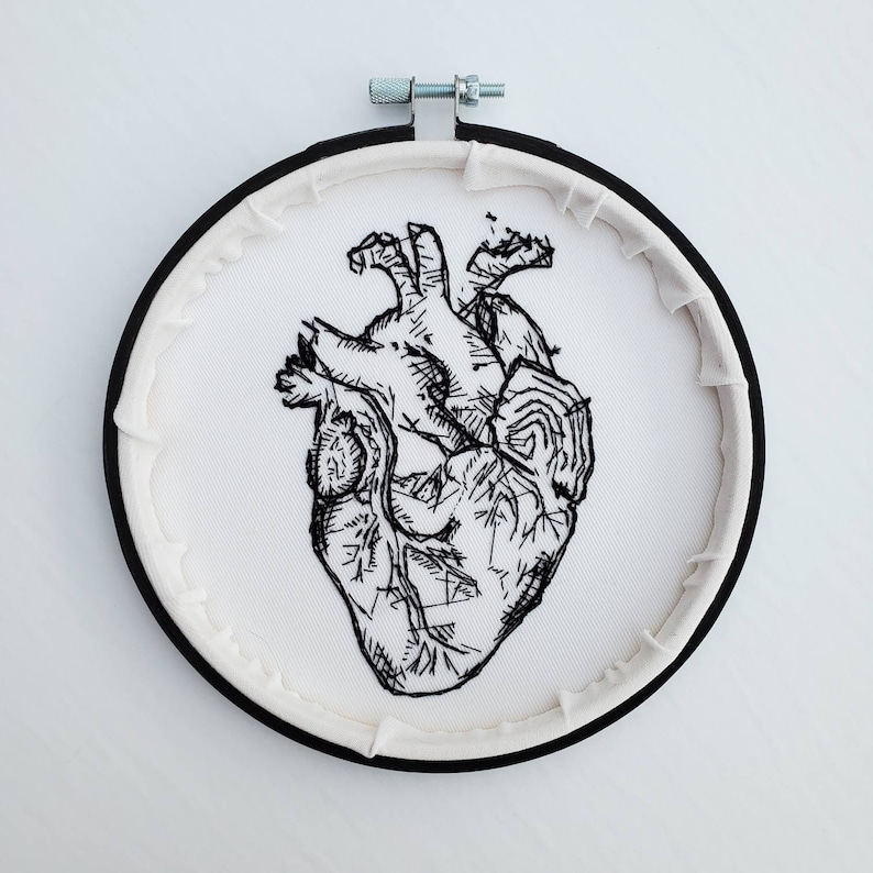Heart Anatomy Embroidery Pattern - DIY Digital Download - PDF Pattern ...