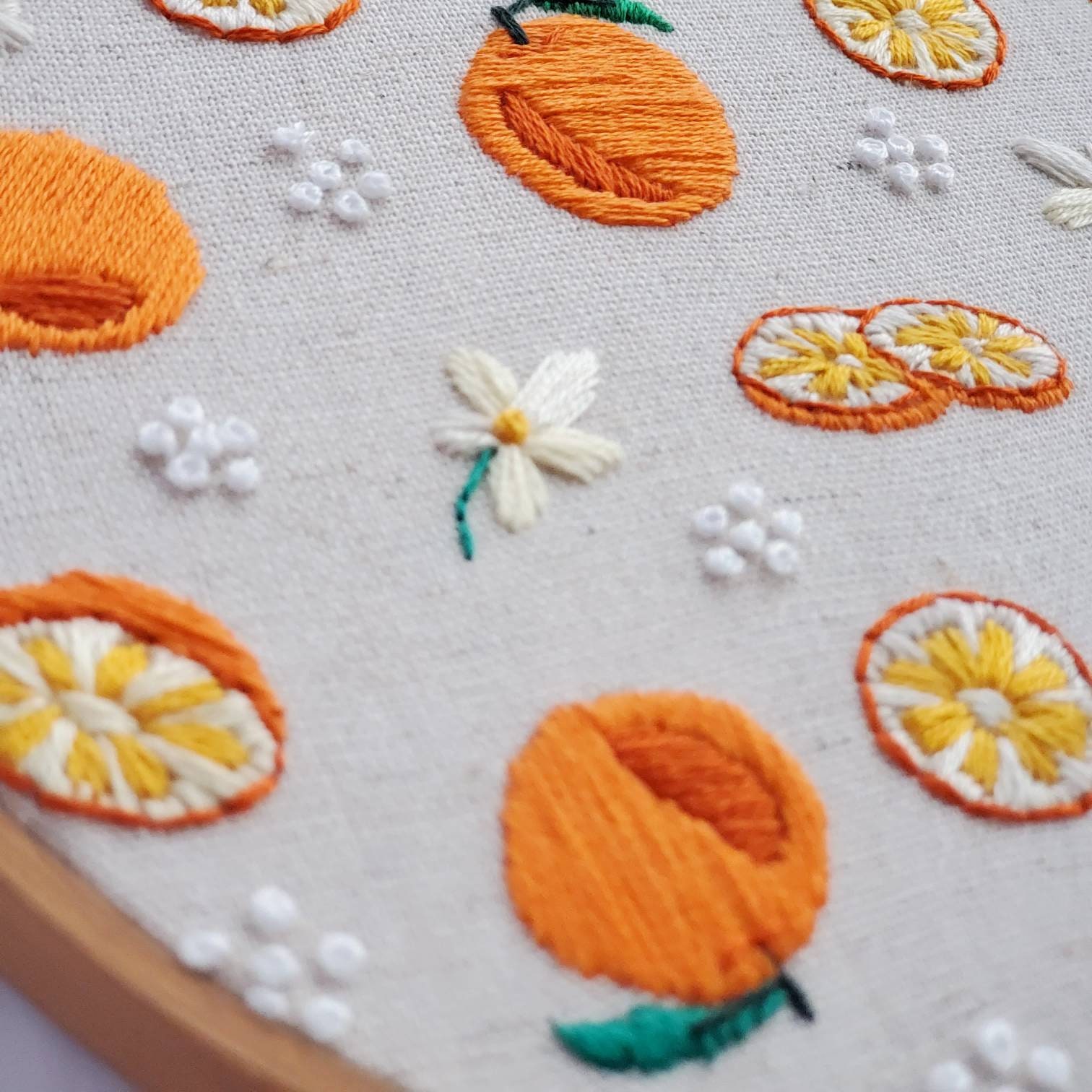 Orange Life Cycle Print Embroidery Pattern & Guide DIY - Etsy