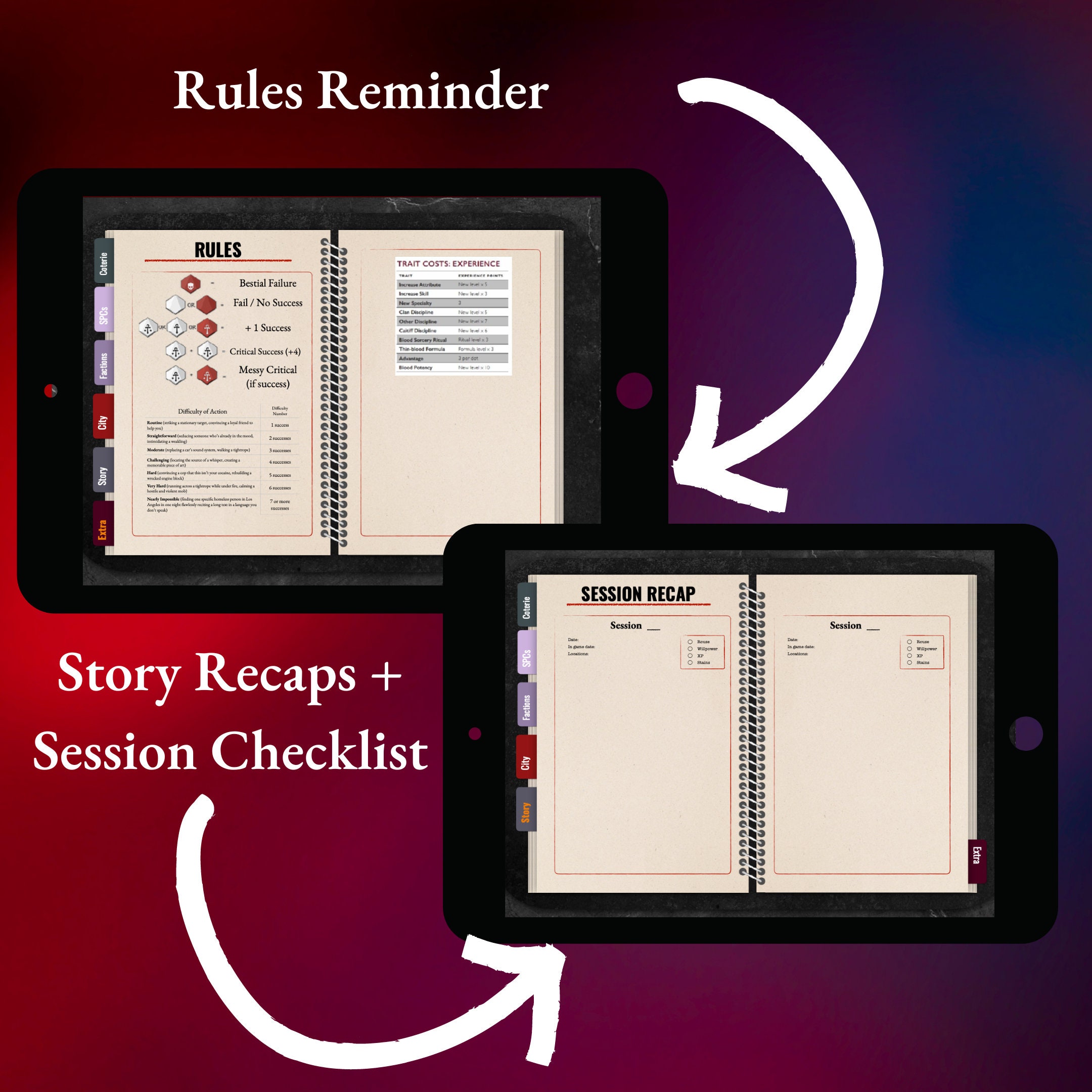Vampire the Masquerade 5e Storyteller Journal | Goodnotes Notability ...