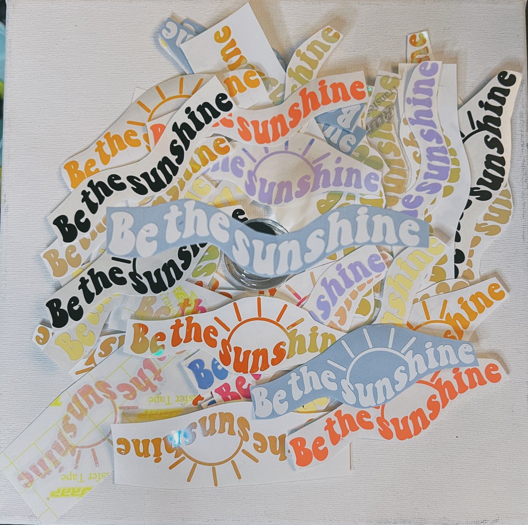 Retro Decal | Be the Sunshine Sticker | Groovy Sticker | Motivational ...