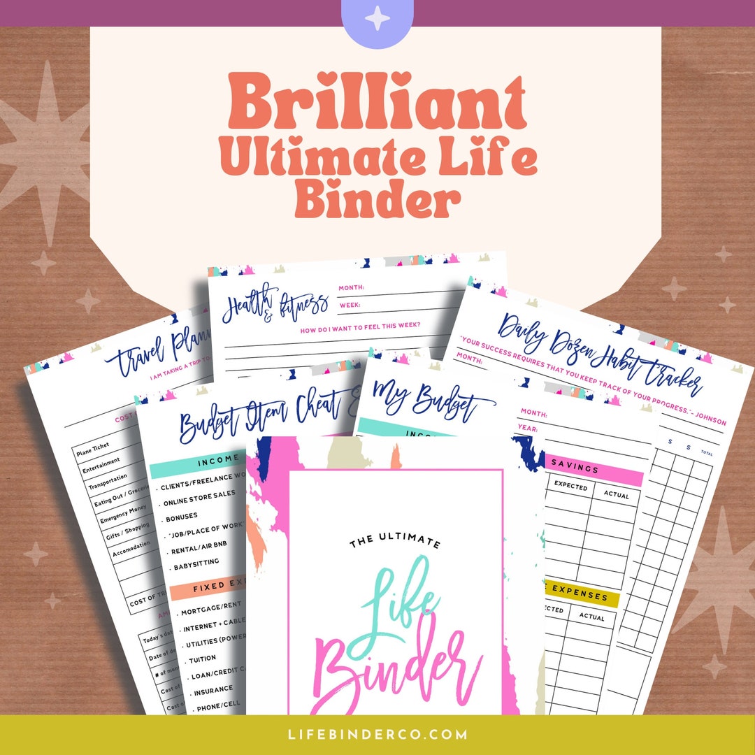 Ultimate Life Binder Planner Budget Blog Planner Habit - Etsy
