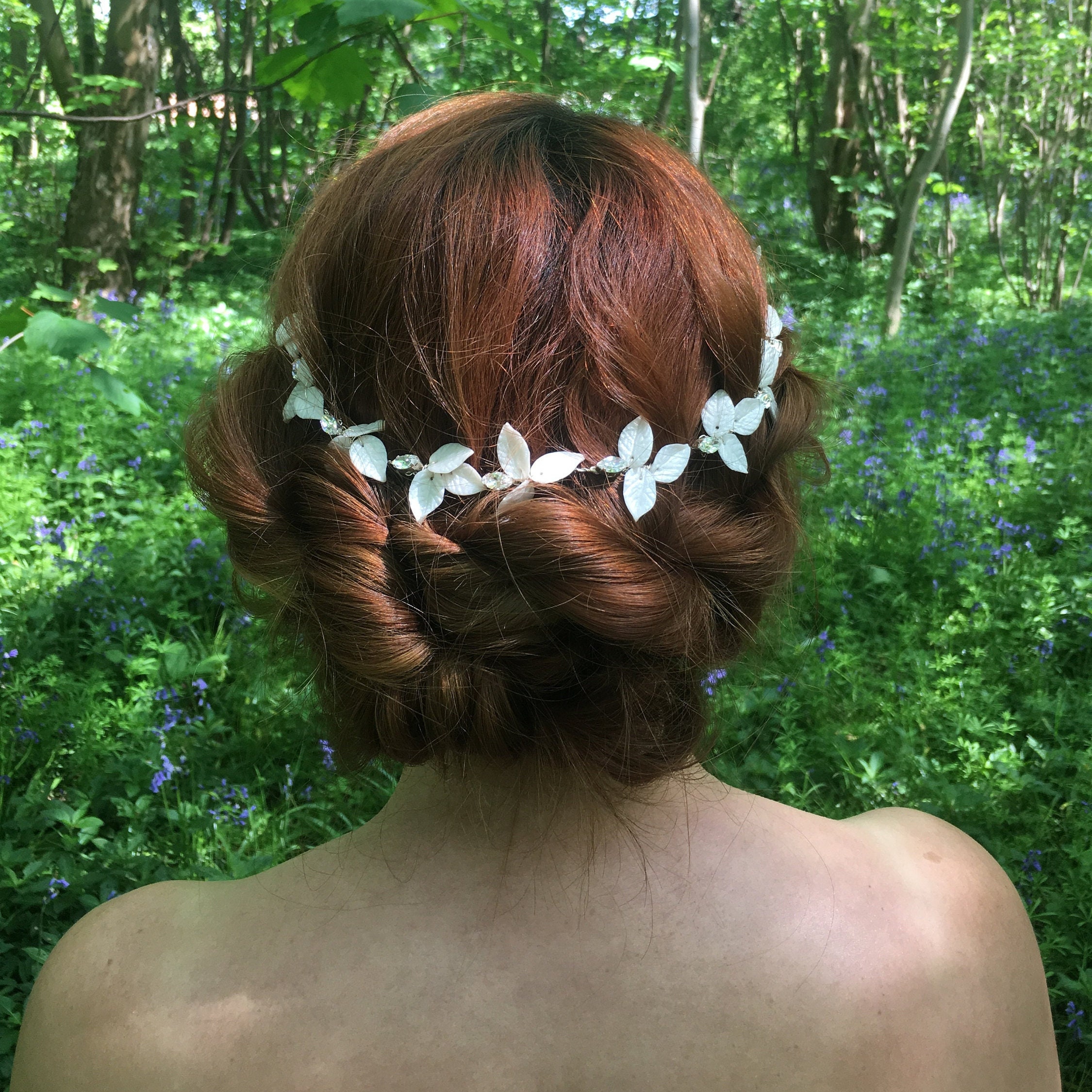 Gold Woodland Wedding Crown, Rose Gold Bohemain Bridal Leaf Headpiece ...
