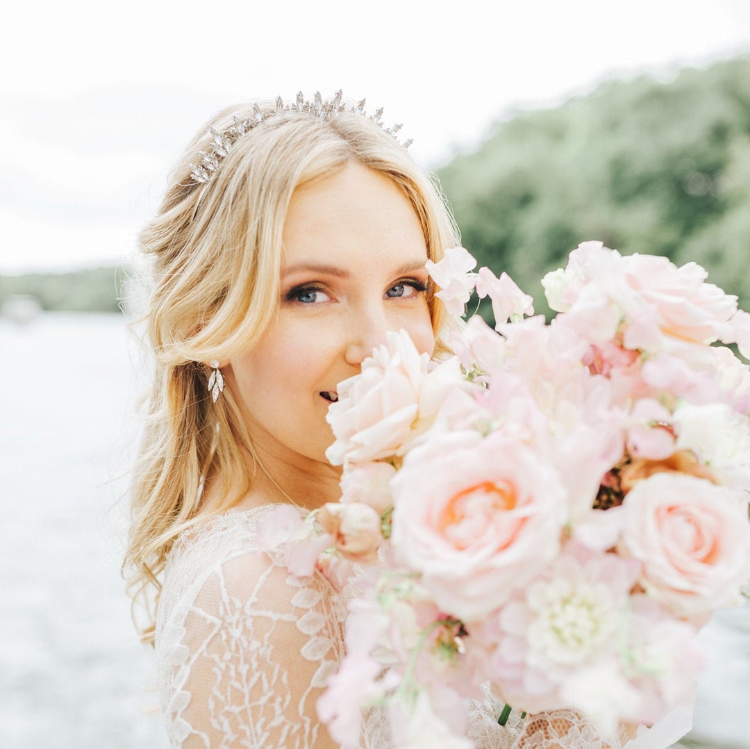 Swarovski Crystal Bridal Tiara, Simple Bridal Headband, Dainty Wedding ...