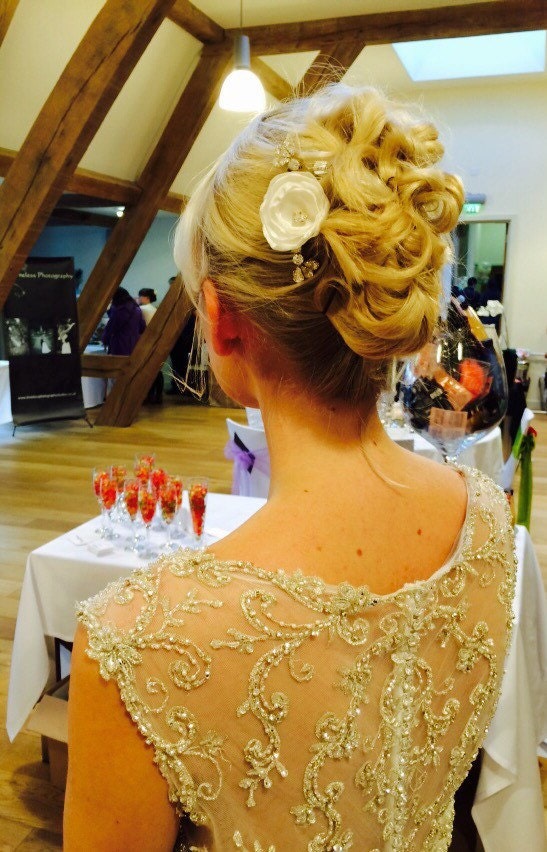 Bethany Floral & Diamante Bridal Comb - Etsy