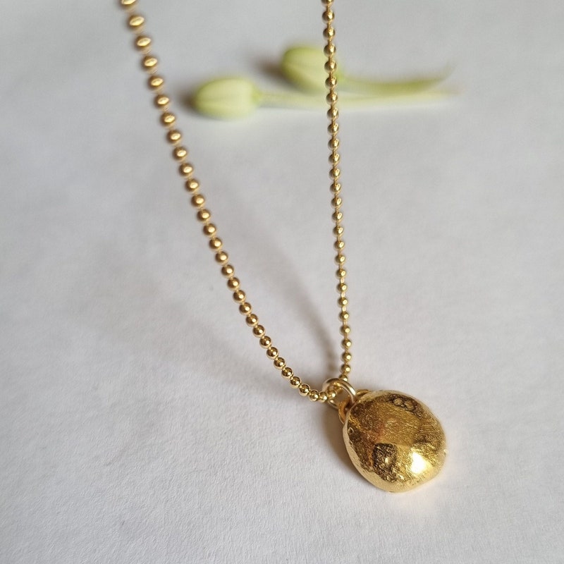 Gold Nugget Necklace - Etsy