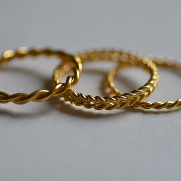 Braided Gold Ring - Etsy
