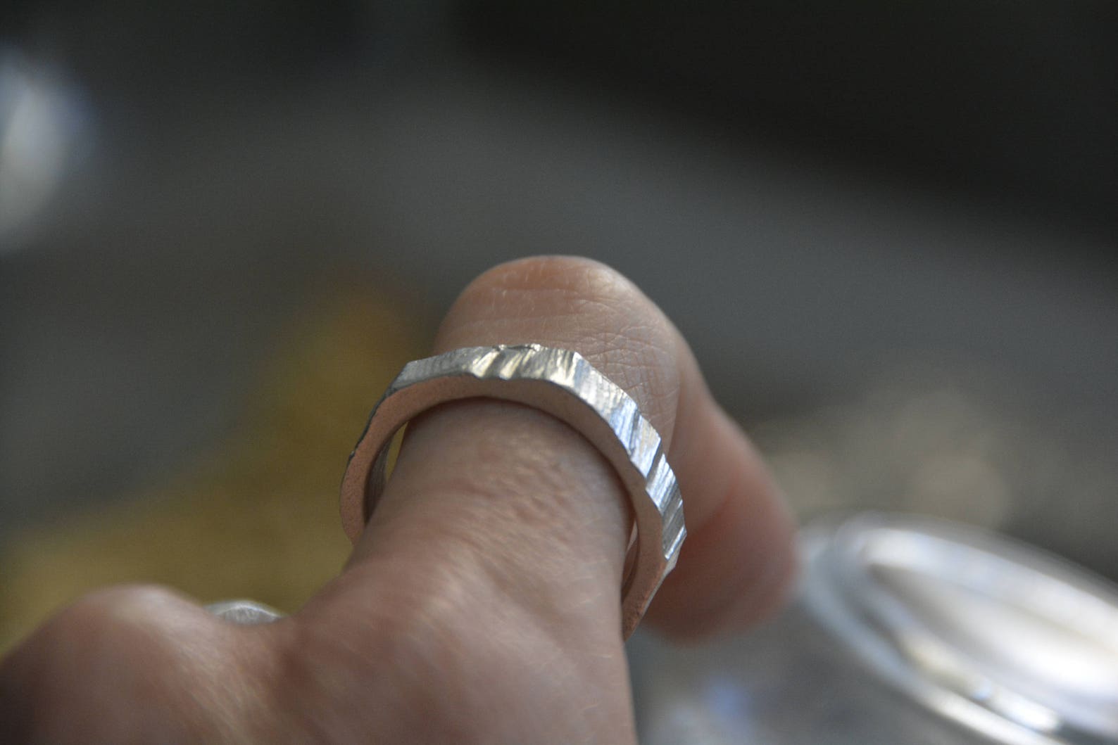 Silver Wedding Ring Men Mens Ring Simple Ring Band Unisex | Etsy