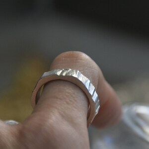 Silver Wedding Ring Men, Mens Ring, Simple Ring Band, Unisex Silver ...