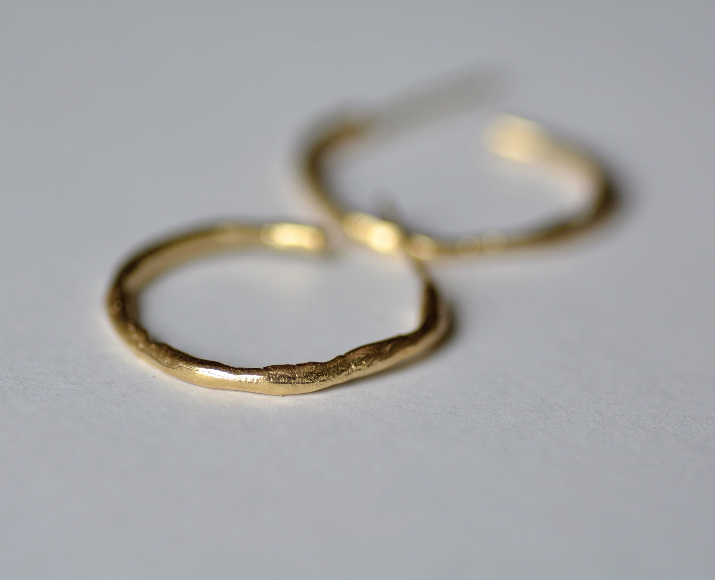 Hoop Earrings, Gold Hoop Earrings, Stud Hoops, 14k Gold Earrings, Open ...