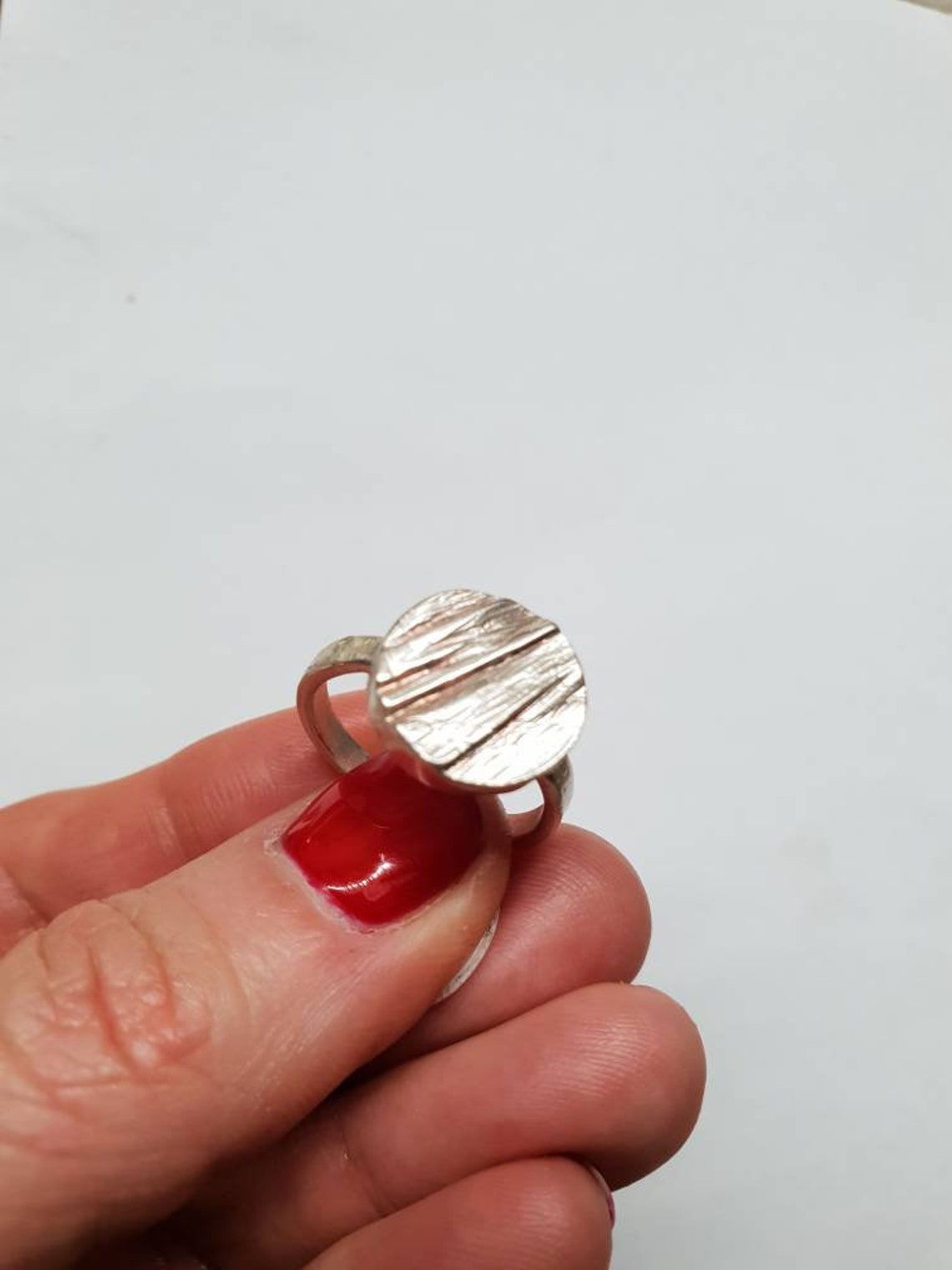 Signet ring women sterling silver signet ring round signet | Etsy