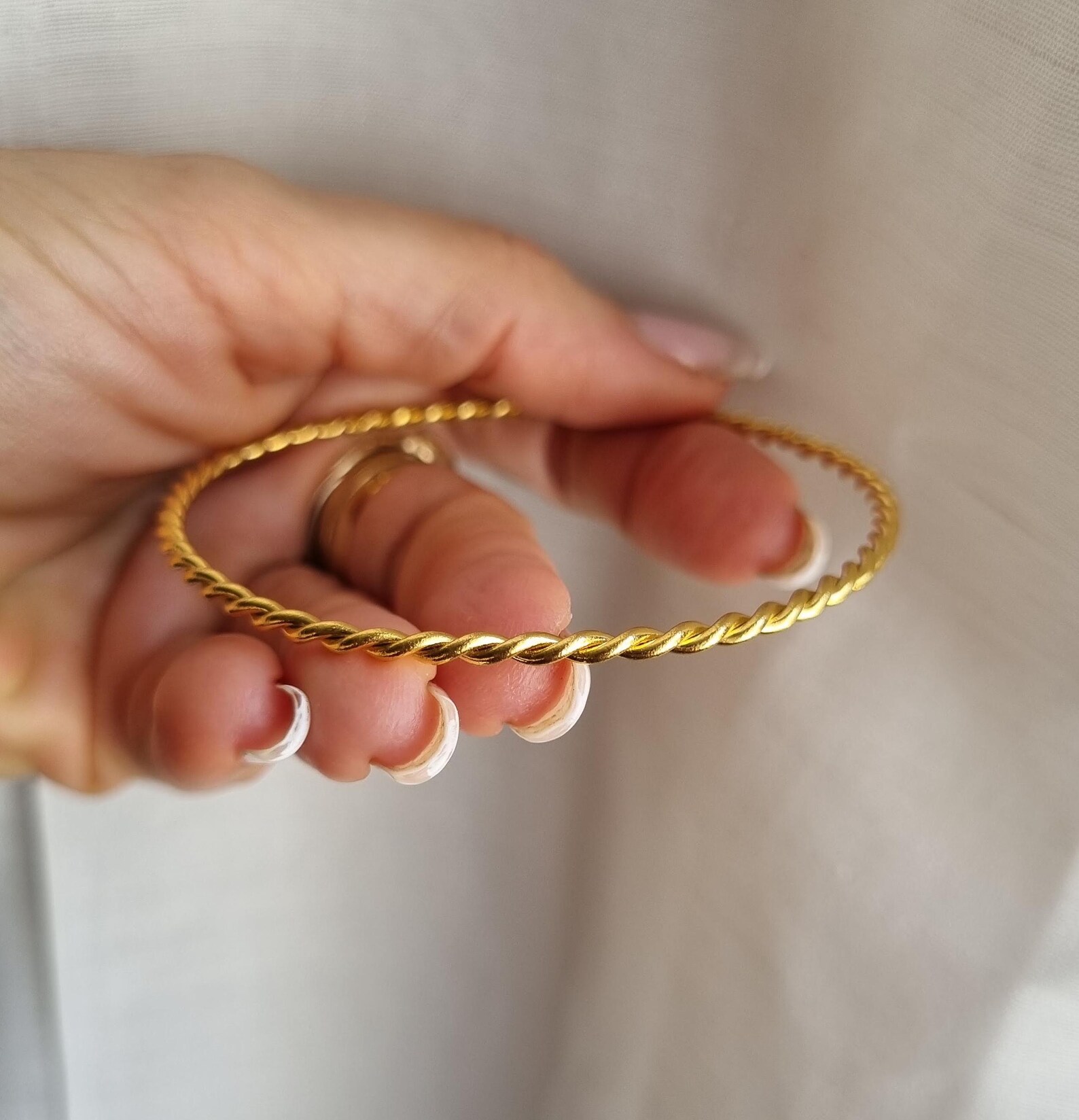 Gold Stacking Bracelets, Twisted Bracelet, Braided Bracelet, Gold ...