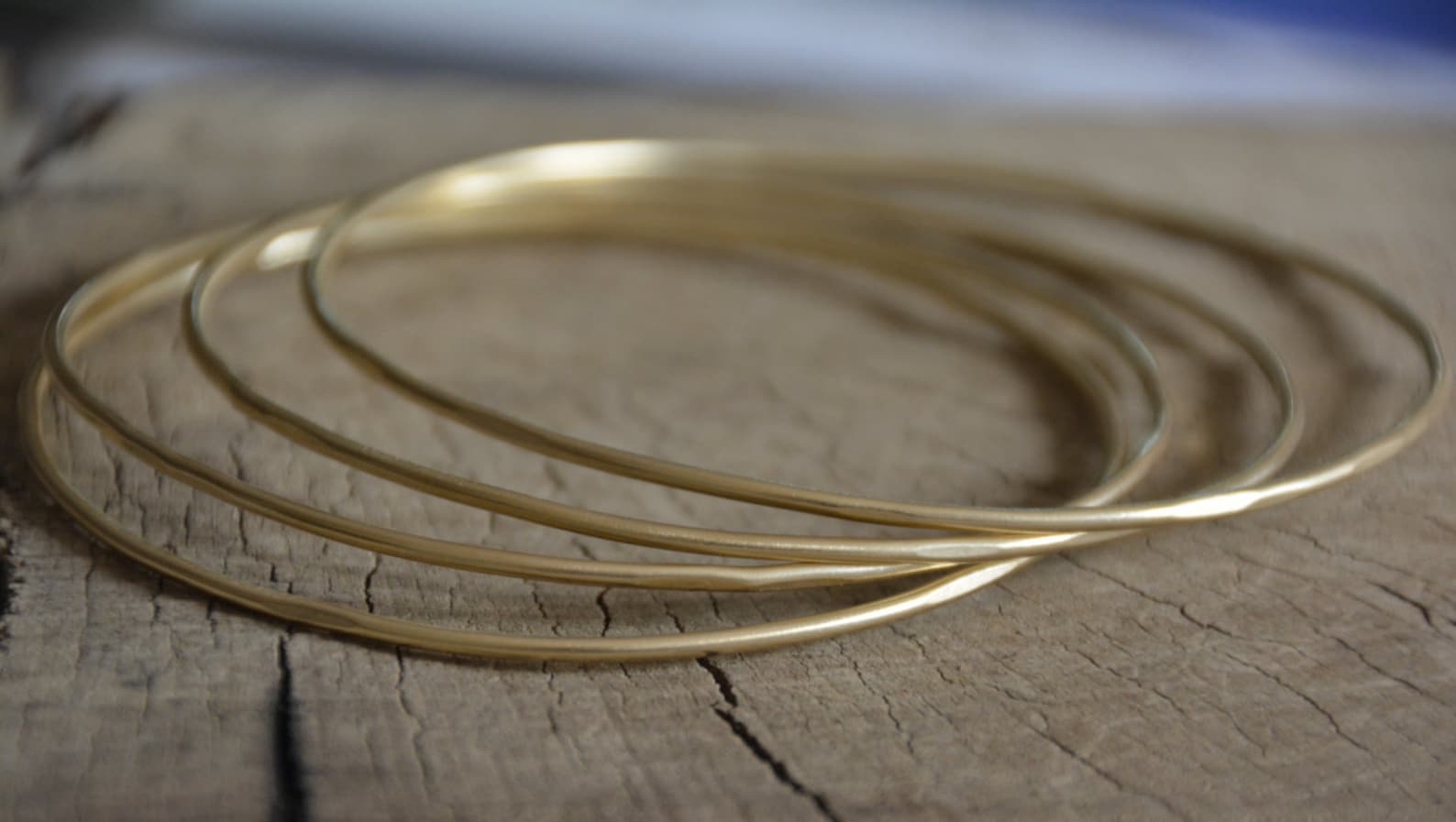 Gold Hoop Bracelet Gold Bracelet Bridesmaid Plain Simple | Etsy