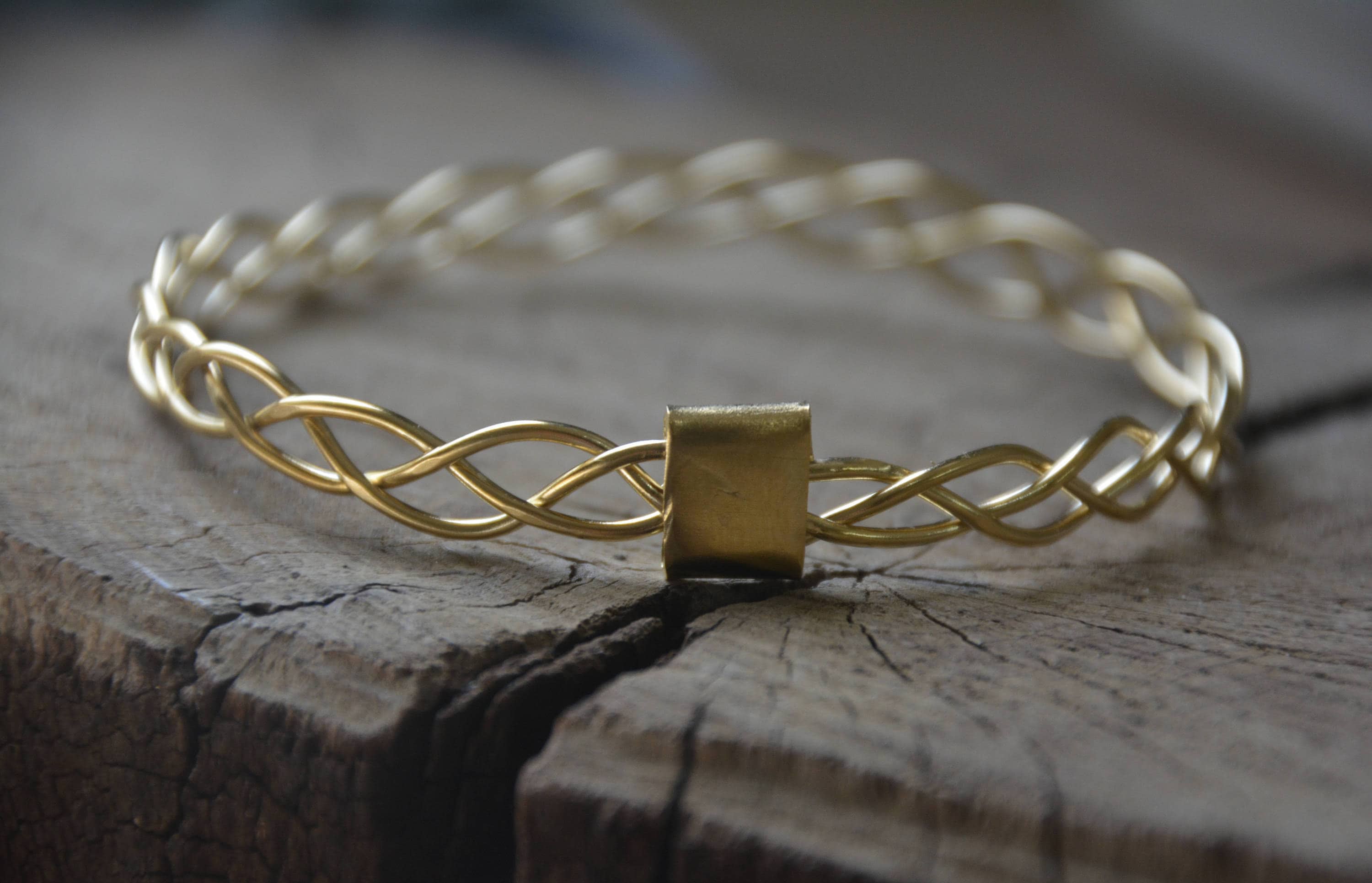 Gold Bangles 14k Braided Bracelet Bangle Bracelets Gold - Etsy Israel