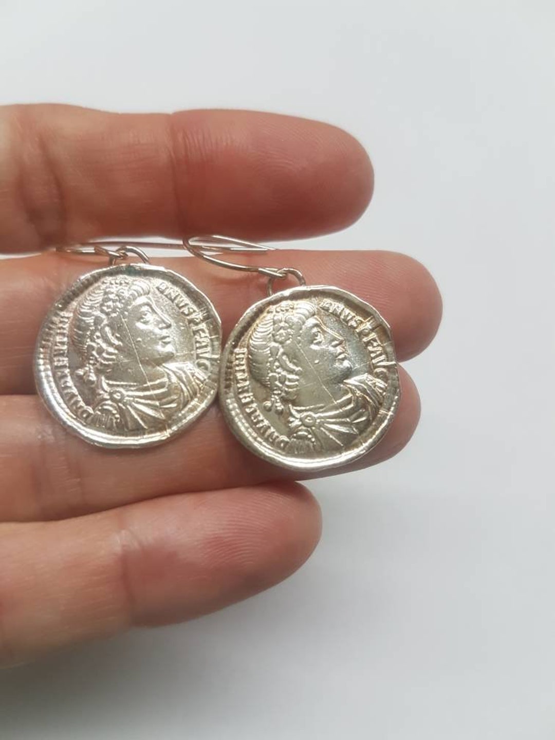 Coin Earrings, Antique Coin Earrings, Dangle Coin Earrings, Antique ...