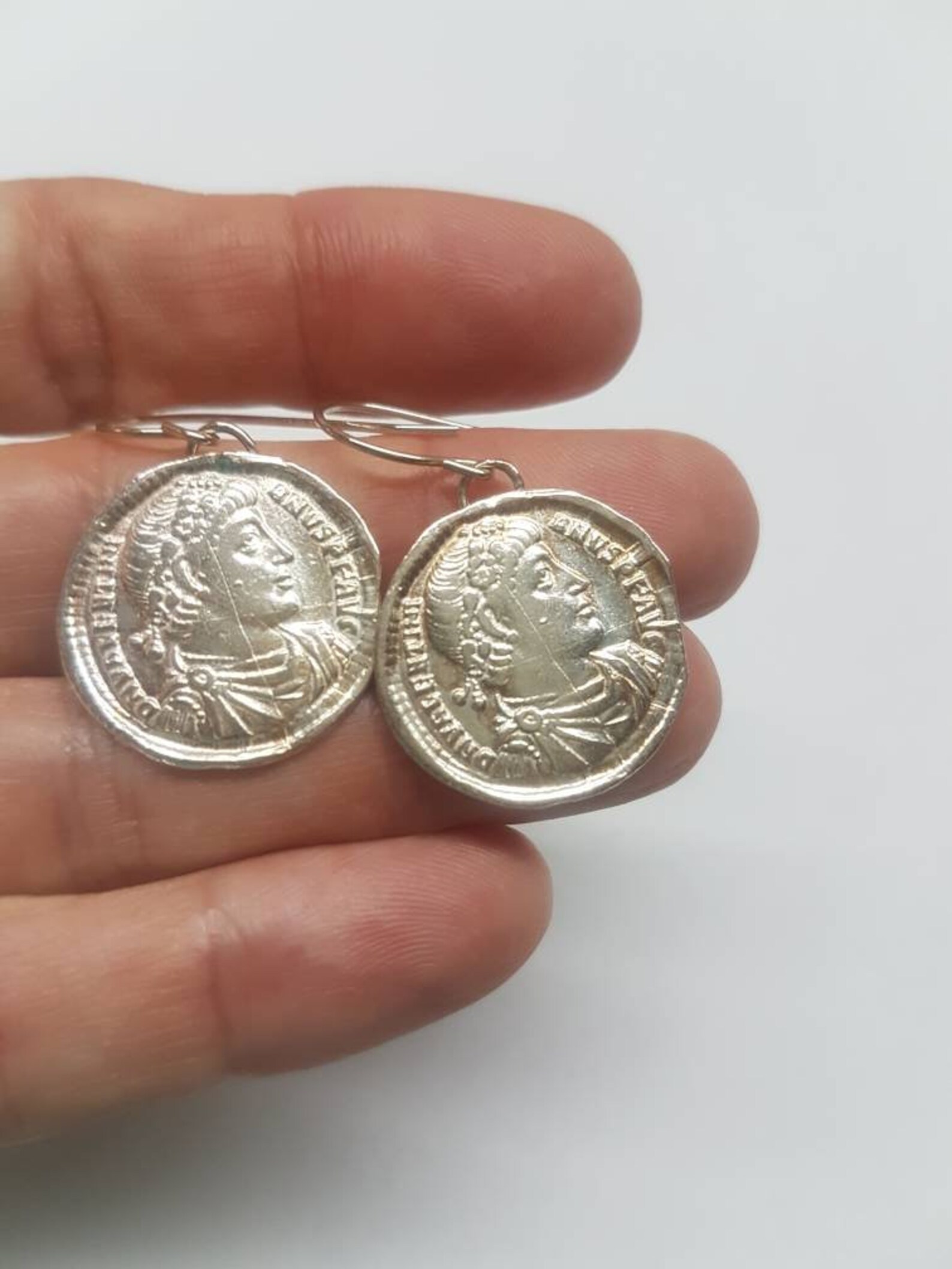 Coin Earrings Antique Coin Earrings Dangle Coin Earrings - Etsy