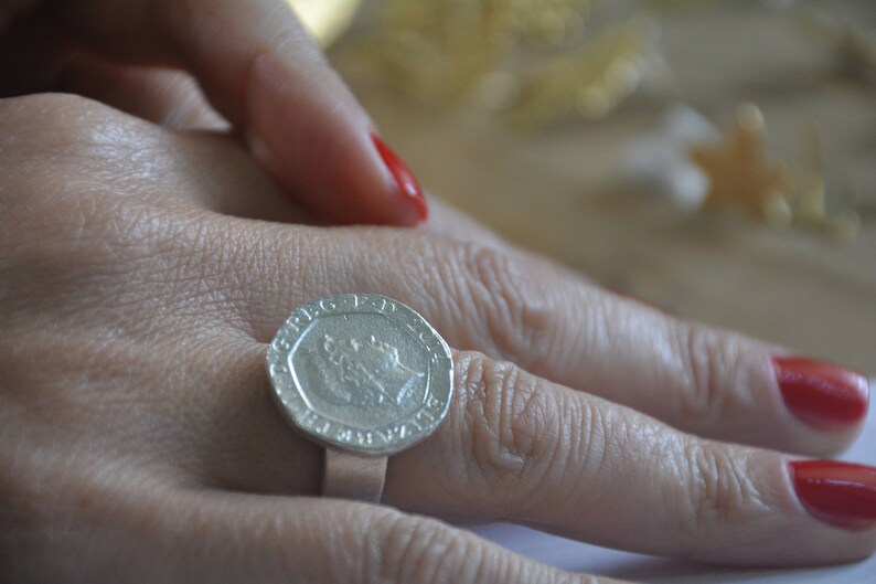 Signet Coin Ring Signet Ring Women Coin Signet Ring Silver - Etsy