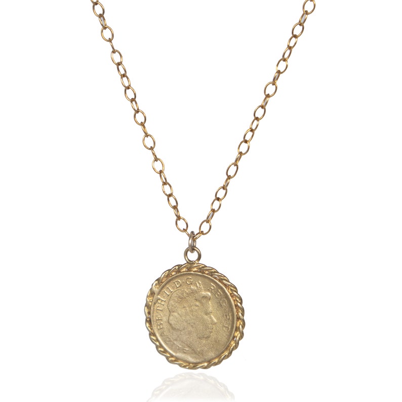 Gold Coin Necklace, Gold Coin Pendant, Coin Necklace, Antique Necklace ...