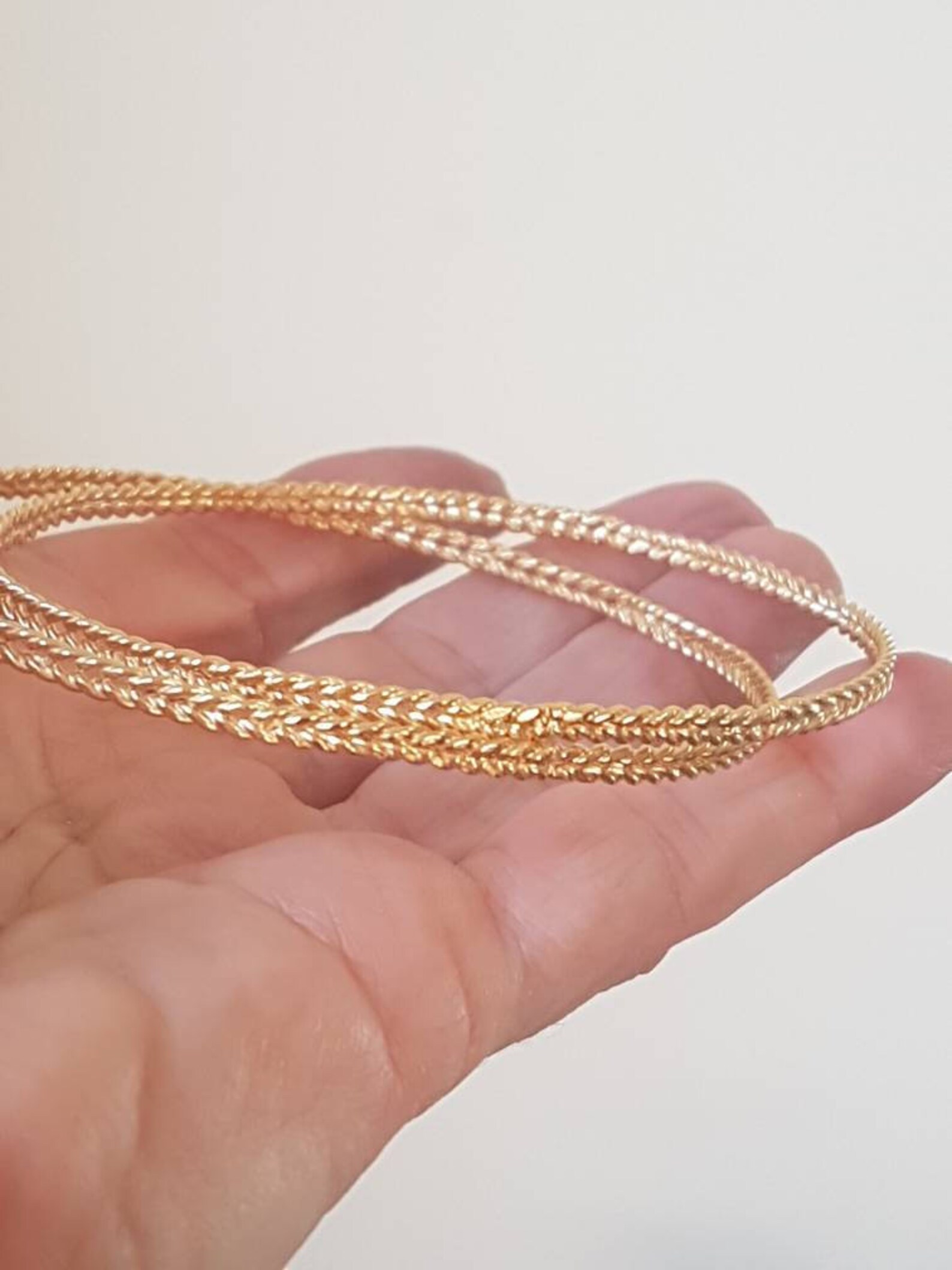 Gold Bangle Bracelet Braided Bangle Gold Braided Bracelet - Etsy Israel