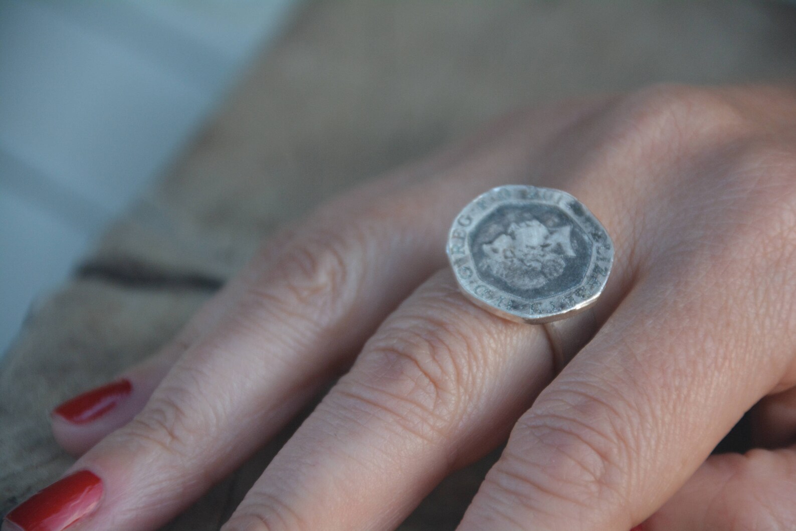 Signet Coin Ring Signet Ring Women Coin Signet Ring Silver - Etsy