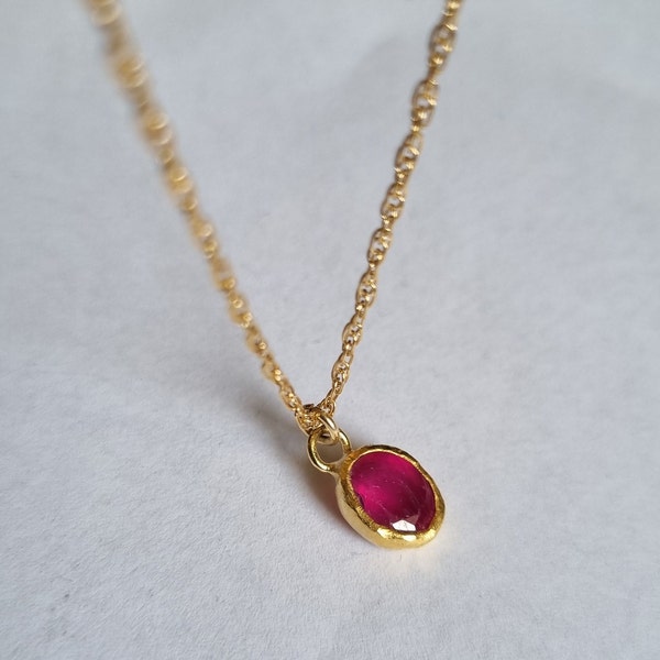 Red Ruby Necklace - Etsy