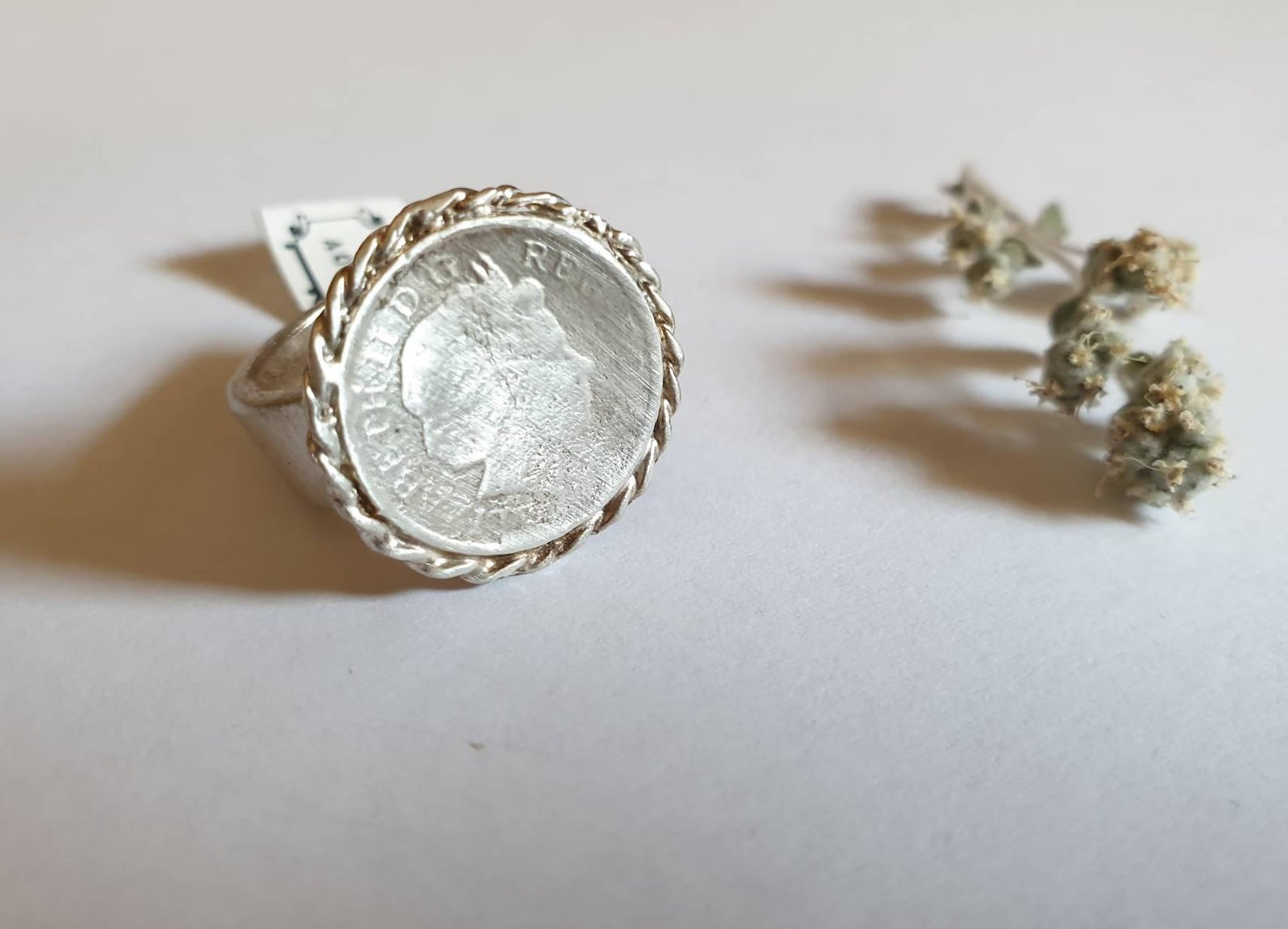 Coin Ring Signet Ring Women Coin Signet Ring Sterling | Etsy