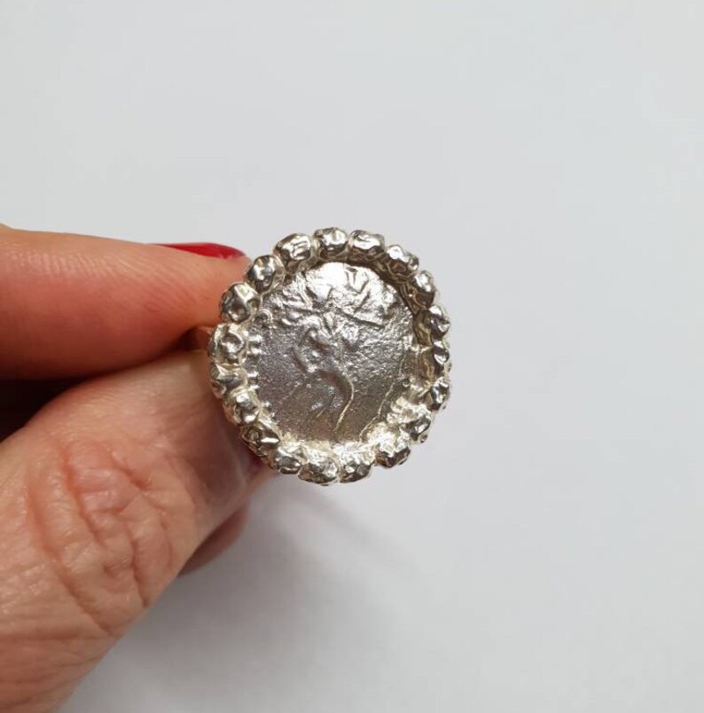 Coin Ring Women Antique Coin Ring Cocktail Ring Statement | Etsy