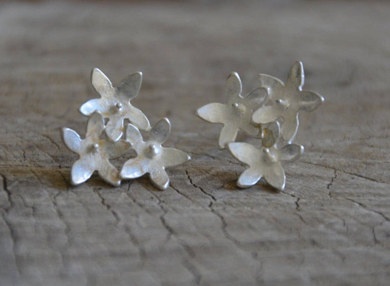 Flowers Stud Earrings Vintage Stud Earrings Gold Stud | Etsy