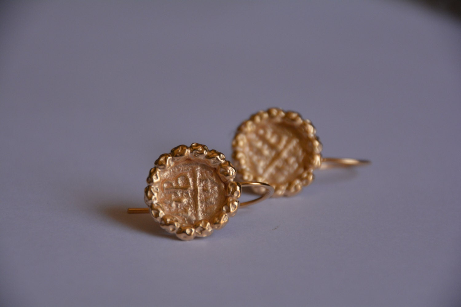 Gold Coin Earrings Drop Coin Earrings Coin Earrings Gold | Etsy