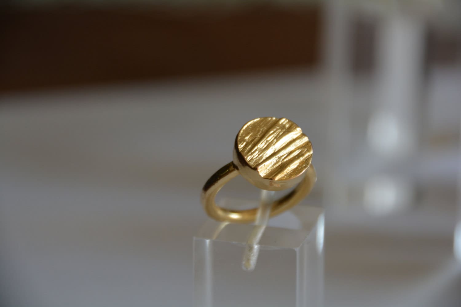 Signet ring women gold signet rings custom ring round | Etsy