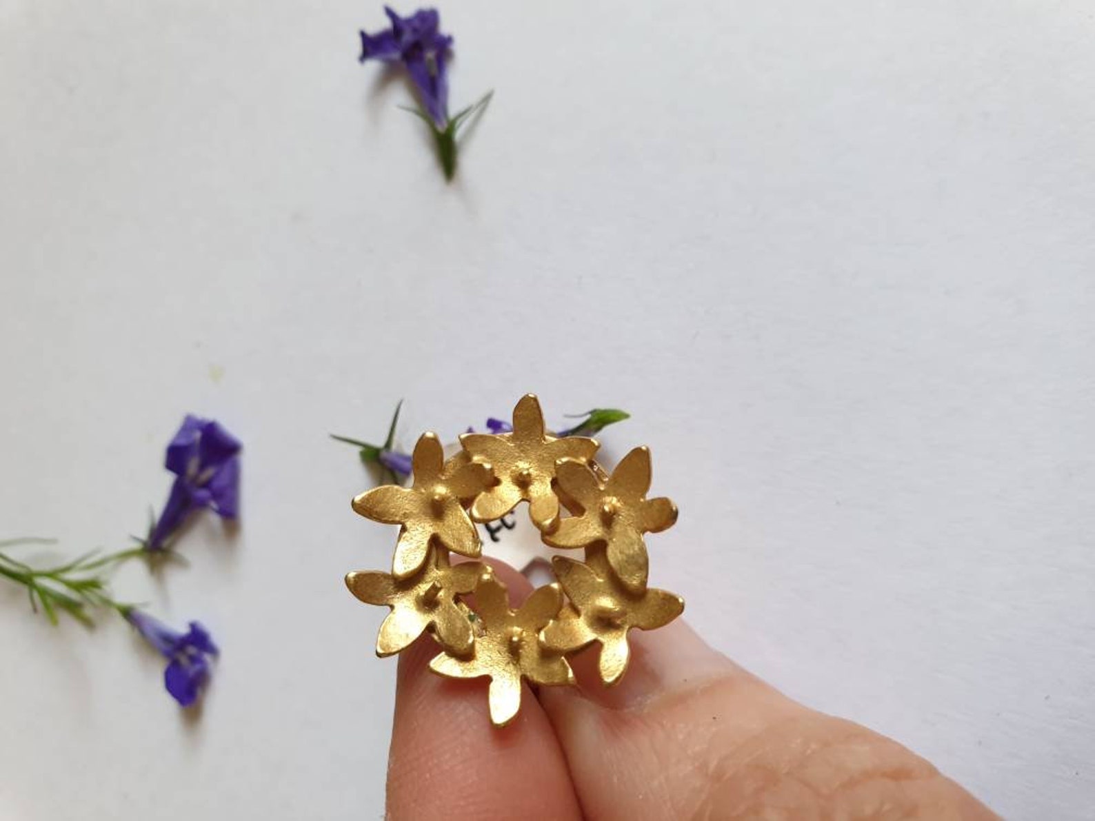 Gold Flower Ring Retro Ring Floral Ring Gold Ring Women - Etsy