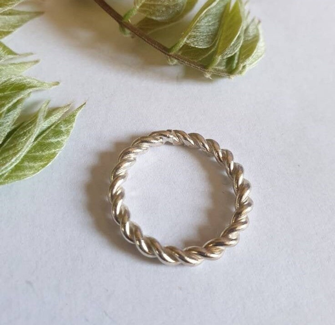 Twisted Wedding Ring, Wedding Band Women, Solid Gold Ring, 14k Gold ...