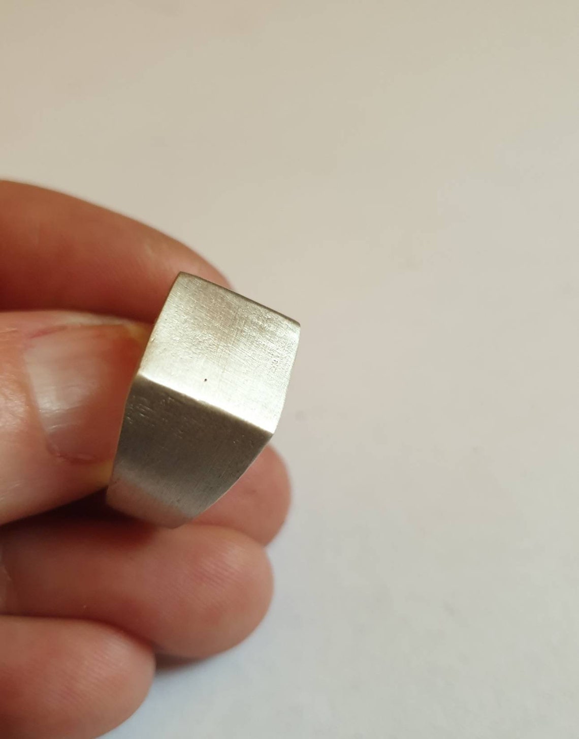 Signet Ring Women Silver Signet Rings Modern Ring Square | Etsy