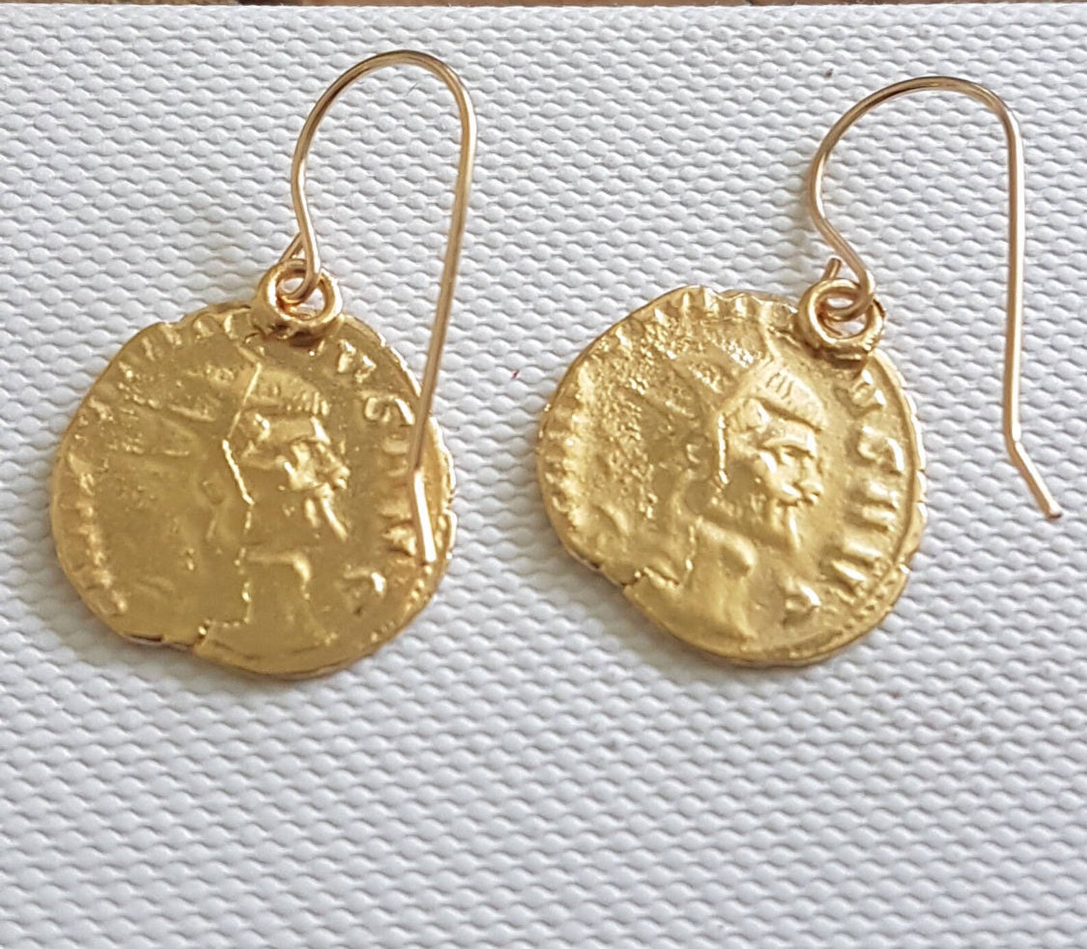 Antique Coin Earrings Gold Coin Earrings Ancient Coin | Etsy