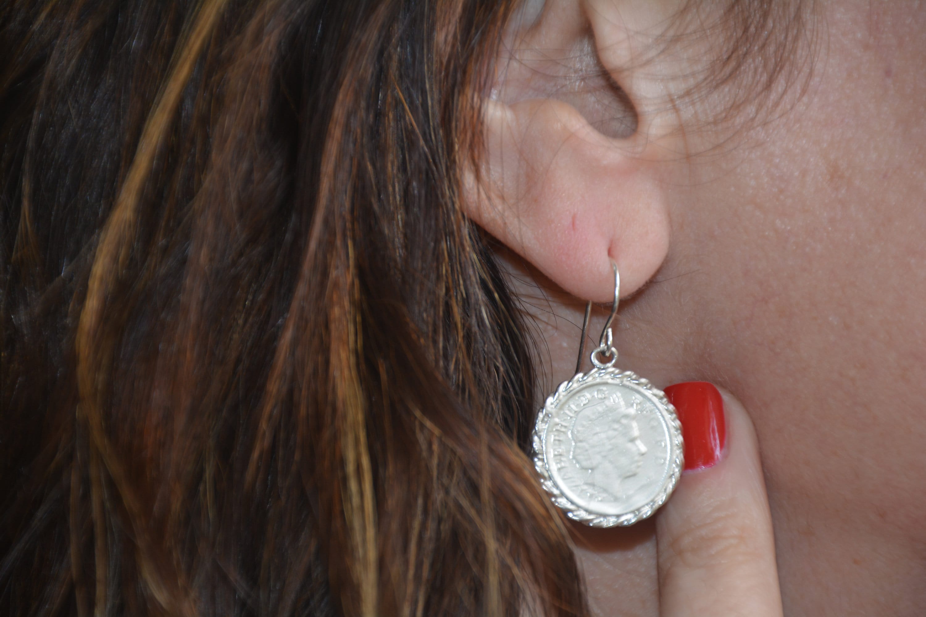 Gold Coin Earrings, Dangle Coin Earrings, Coin Pendant Earrings ...