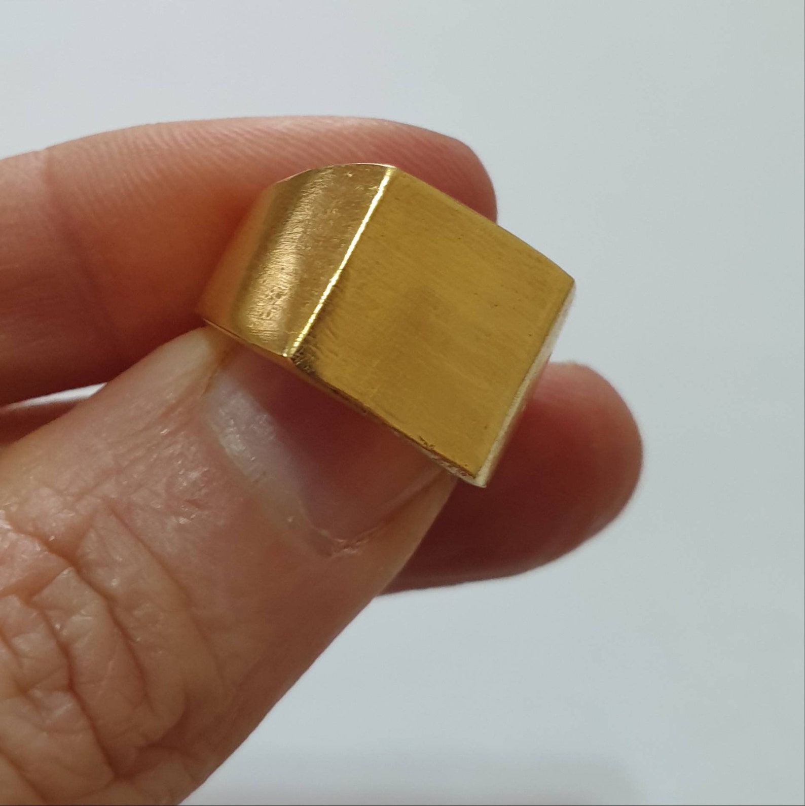 Signet Ring Women Silver Signet Rings Modern Ring Square | Etsy